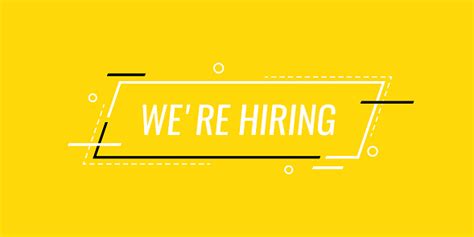 우리는 고용하고 있습니다 기하학적 배너 디자인 플랫 스타일 벡터 일러스트레이션 개념에 대한 스톡 벡터 아트 및 기타 이미지 개념 객실 있음 경영자 Istock