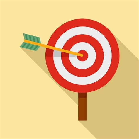 Premium Vector Arrow In Target Icon Flat Illustration Of Arrow In Target Vector Icon For Web
