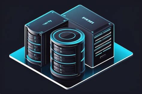 Database Server Isometric Icon Premium Ai Generated Image