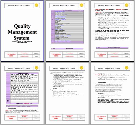 Quality Control Document Template