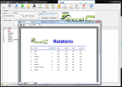 Curso Visual Basic programa para gerar relatórios avançados