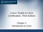 Week Unit Chapter PowerPoint Linux Guide To Linux Certification Third Edition