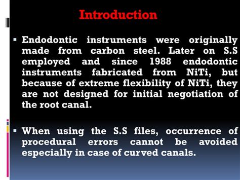Design Features Of Rotary Root Canal Instruments Pdf