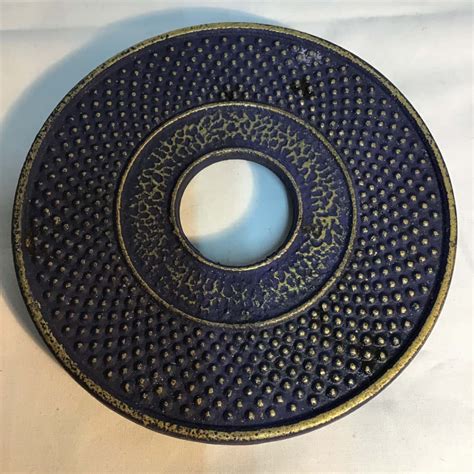 Reduced Kiyoshi Luxury 7 Pce Japanese Tea Set Midnight Blue Cast Irons