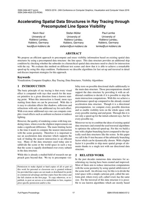 Pdf Accelerating Spatial Data Structures In Ray Tracing Through