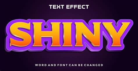 Premium Vector Shiny Editable Text Effect