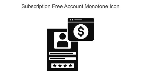 Subscription Free Account Monotone Icon In Powerpoint Pptx Png And Editable Eps Format Ppt Example