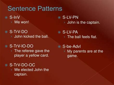 Ppt Sentence Patterns Powerpoint Presentation Free Download Id 3857679