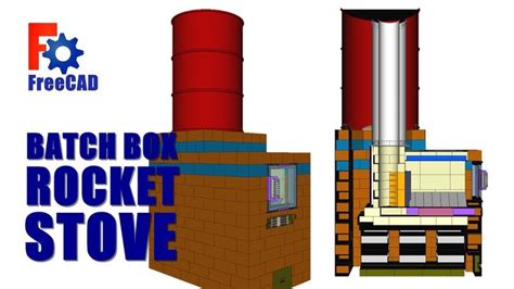 An Image Of A Brick Building With The Words Batch Box Rocket Stove