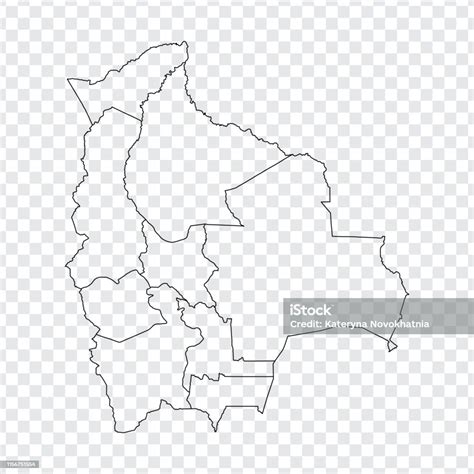 빈지도 볼리비아 웹 사이트 디자인 로고 응용 프로그램 Ui에 대한 투명 배경에 지방 볼리비아의 높은 품질의지도 스톡 벡터입니다