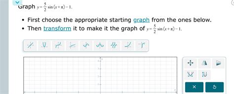 solved graph y 52sin x π 1first choose the appropriate
