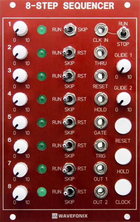 Wavefonix 8 Step Sequencer Red Edition Eurorack Module On Modulargrid