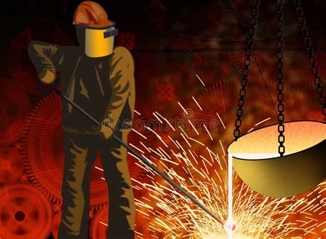 Metalurgia Y La Industria Stock De Ilustración Ilustración De Potencia