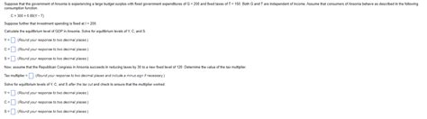 Solved Consumption Function C YT Suppose Further Chegg