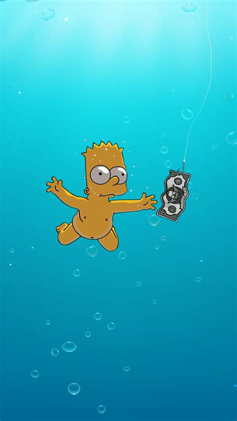 Bart Nevermind Nirvana Wallpaper Phone Heroscreen Wallpapers