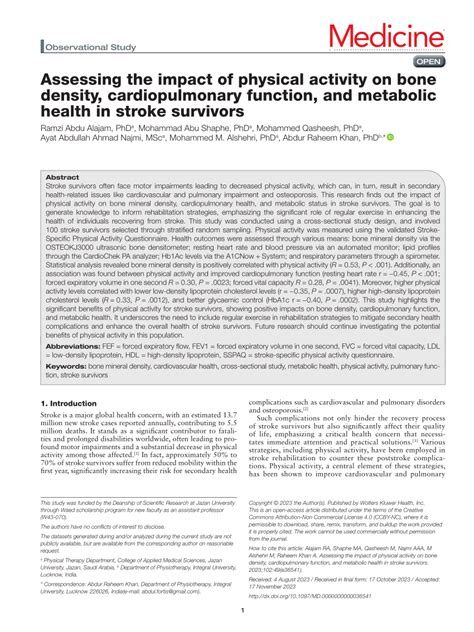Pdf Medicine ® Assessing The Impact Of Physical Activity On Bone