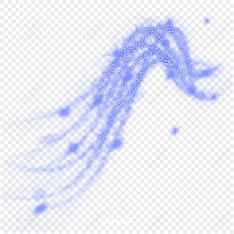 파란색 곡선 마법 효과 일러스트 빛공상눈송이 Png 일러스트 무료 다운로드 Lovepik