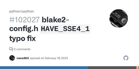Blake2 Config H HAVE SSE4 1 Typo Fix Issue 102027 Python Cpython