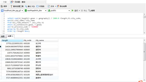 基于postgis的各地级市路网长度统计及echarts图表可视化实践 以湖南省为例 Csdn博客