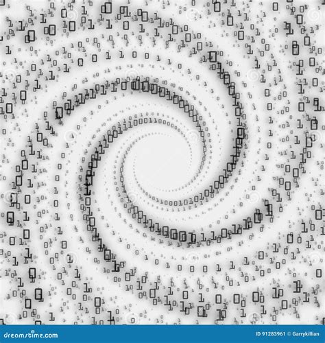 Vector Data Flow Visualizationgrayscale Big Data Flow As Binary