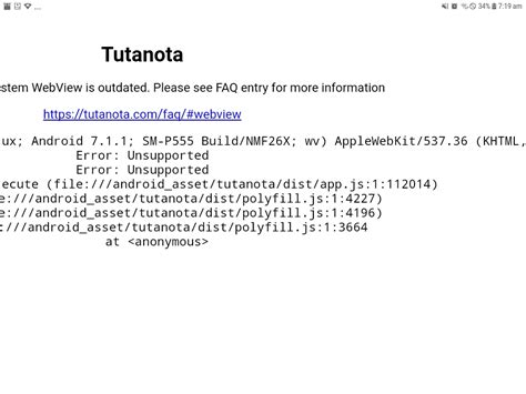 Bromite Webview Not Supported As Supposed To System Webview · Issue 3528 · Tutaotutanota · Github