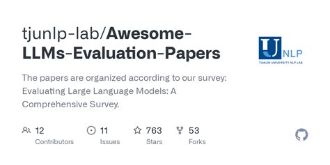 github tjunlp lab awesome llms evaluation papers the papers are organized according to our