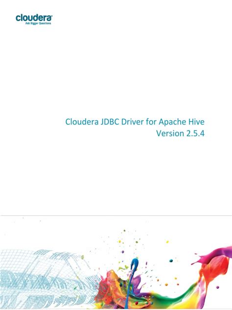 Cloudera Jdbc Driver For Apache Hive Install Guide 2 5 4 Active