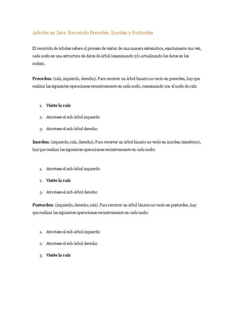 Arboles En Java Pdf Programación De Computadoras Áreas De Informática