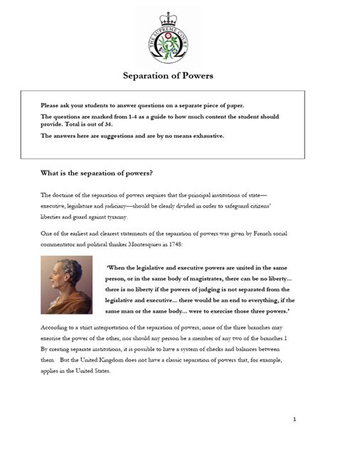 Uk Government Separation Of Powers Pdf Separation Of Powers