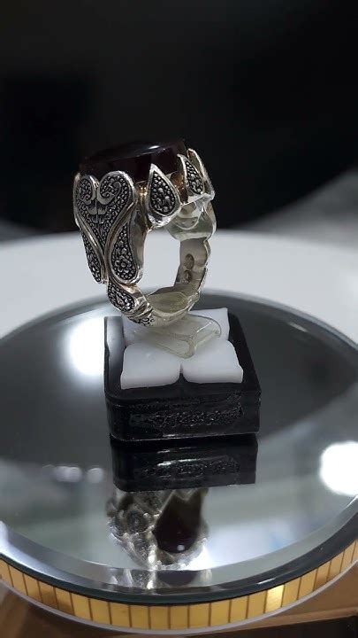 خاتم عقيق يماني شفة العبد الأسطورة صياغة الفنان المبدع مسلم مشهدي مع