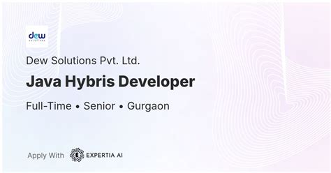 Java Hybris Developer Job Gurgaon Senior