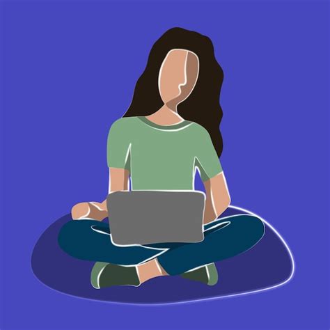 Premium Vector Vector Isolated Illustration Of White Freelancer Girl A Woman Works At Home