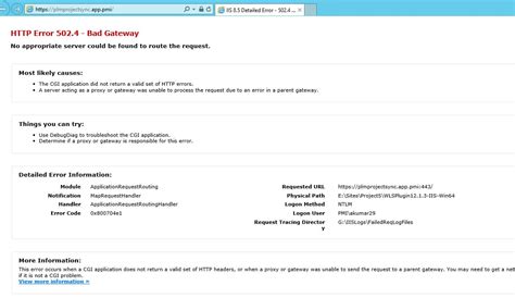 I Am Getting Error 5024 Bad Gateway Error While Trying To Open My Website