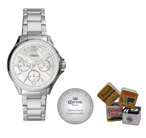 Reloj Fossil Para Dama En Acero Inoxidable Con Extensible De Metal Secuencia Solutions