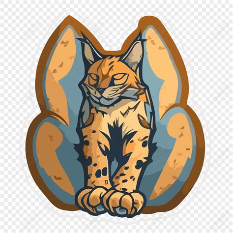 스라소니 클립 아트의 이미지가 있는 스티커 일러스트 벡터 상표 Png 일러스트 무료 다운로드 Lovepik