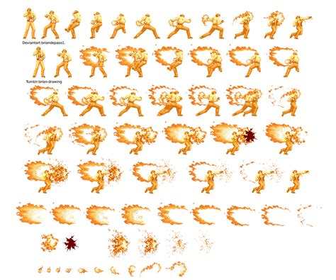 Kyo Kusanagi Sprite Sheet Full Sheet View Ubbk