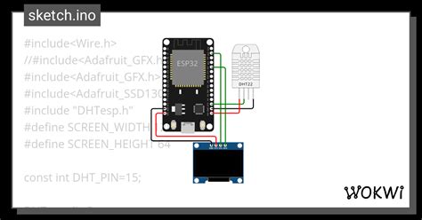 56 Oled顯示溫濕度 Wokwi Esp32 Stm32 Arduino Simulator
