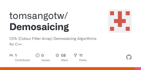 Github Tomsangotwdemosaicing Cfa Colour Filter Array Demosaicing