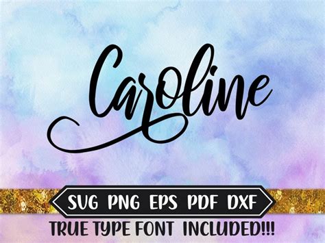 Caroline Font Wedding Svg Font Cricut Script Font Cursive Font