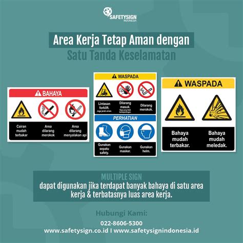 Multiple Sign Atau Multi Symbol Safety Sign Indonesia