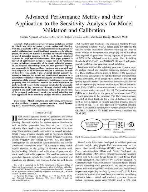 Pdf Advanced Performance Metrics And Their Application To The