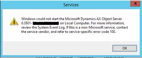 Error Cannot Create Another System Semaphore While Starting The AX