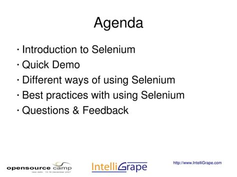 Automated Web Testing With Selenium Ppt