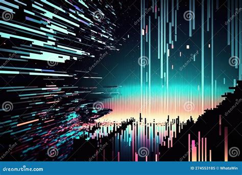 Abstract Digital Glitch Background Ai Generative Illusration Stock Illustration Illustration