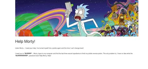 Pickle Rick Tryhackme Walkthrough Writeup Hackuna Matata