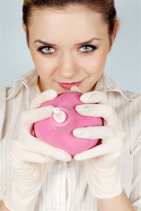 Girl Holds The Enema Stock Image Image Of Adult Hospital 20329281