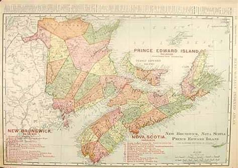 Vintage Antique Prince Edward Island Maps Art Source International