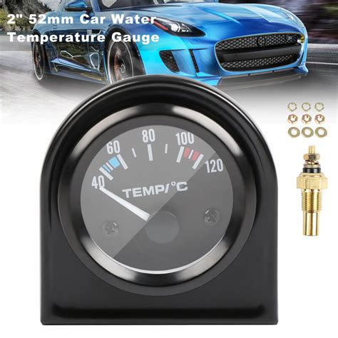 52mm 자동차 수온 게이지 섭씨 포인터 자동차 계량기용 오일 온도 측정기 수정 센서 온도 측정기 내장 부품