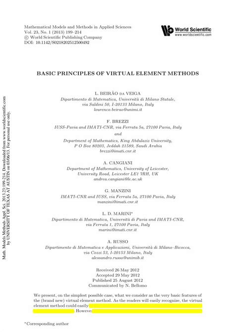 pdf basic principles of virtual element methods dokumen tips