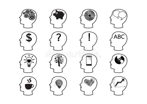 Thinking Head Icon Idea Stock Vector Illustration Of Data 64719027